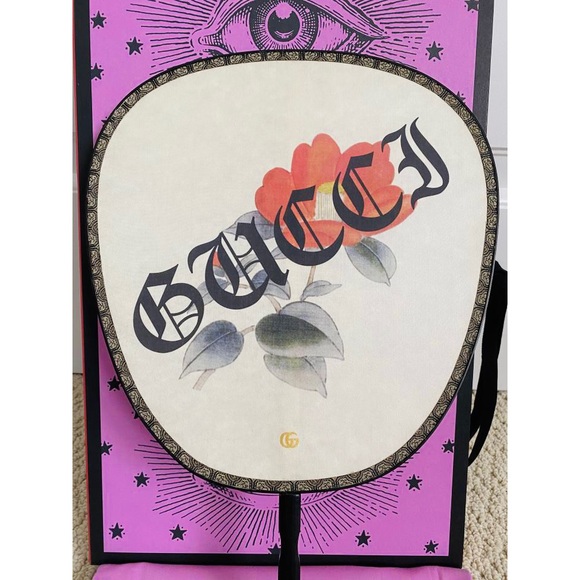 Gucci | Other | Gucci Gothic Logo Silk Tassel Wood Handle Fan | Poshmark